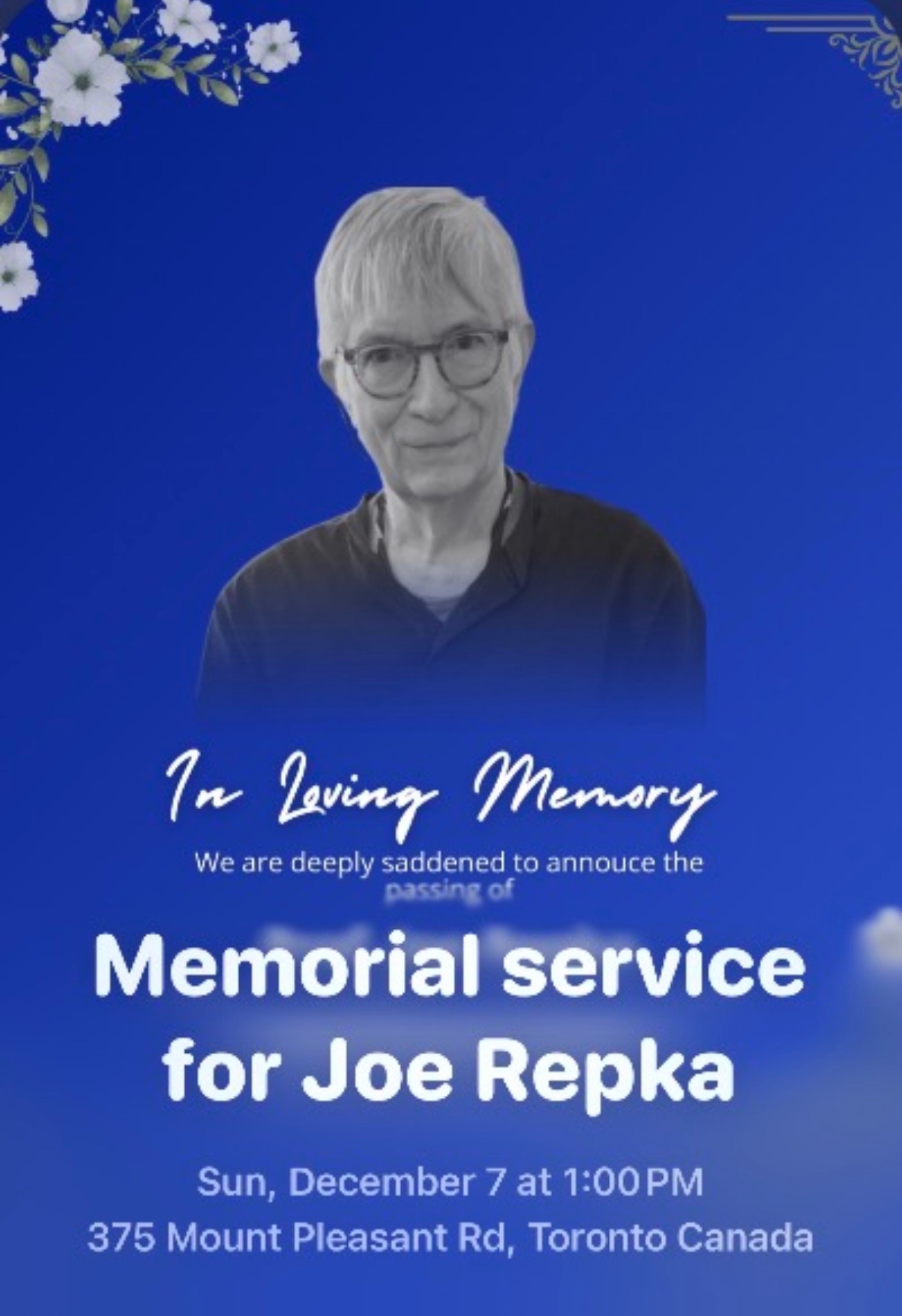 Hommage spécial : Memorial Service for Joe Repka – SMC – Les maths ...
